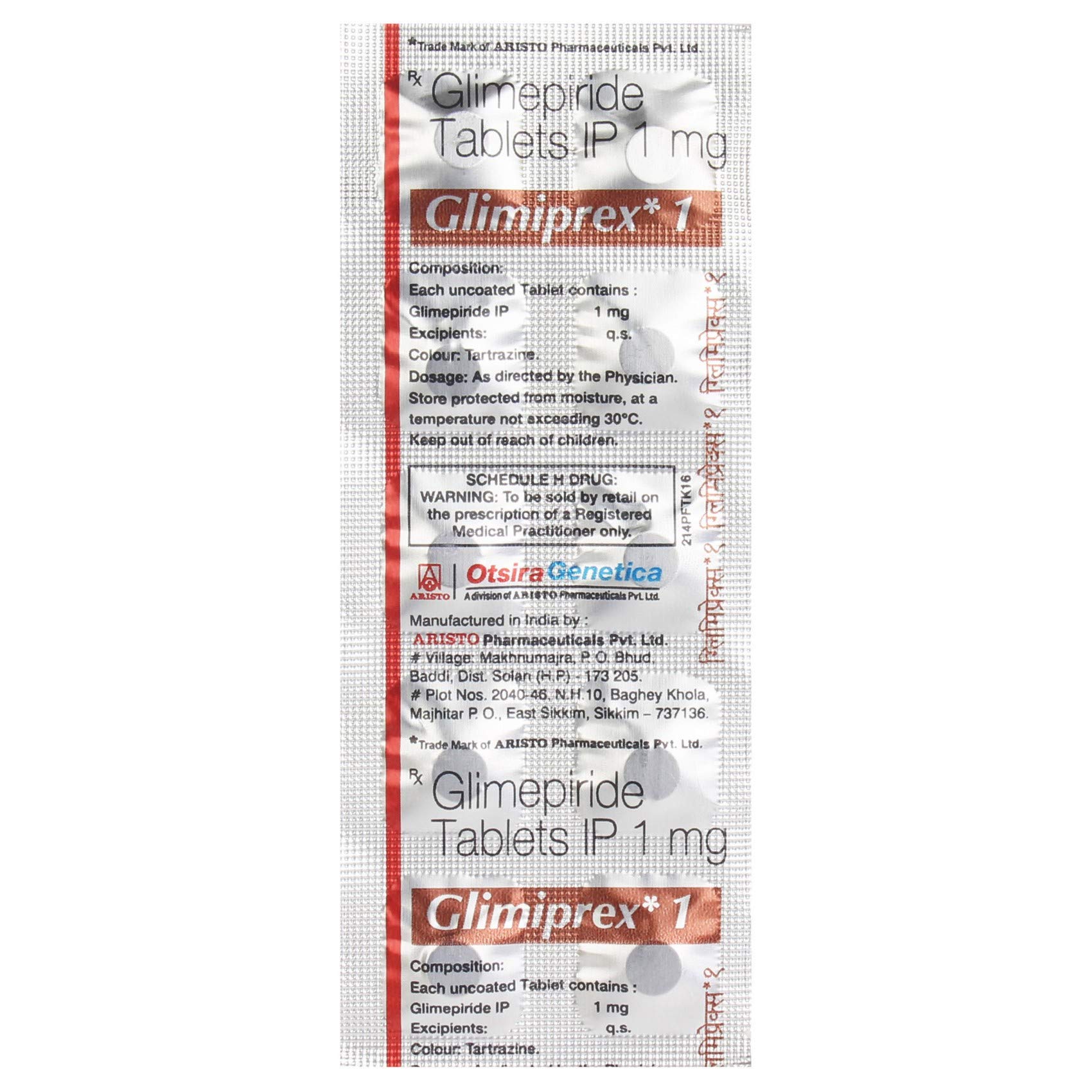 GLIMIPREX 1MG TAB - Buy GLIMIPREX 1MG TAB at Best Price in NepMeds