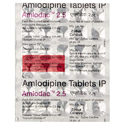 Amlodac 2.5mg - Buy Amlodac 2.5mg at Best Price in NepMeds