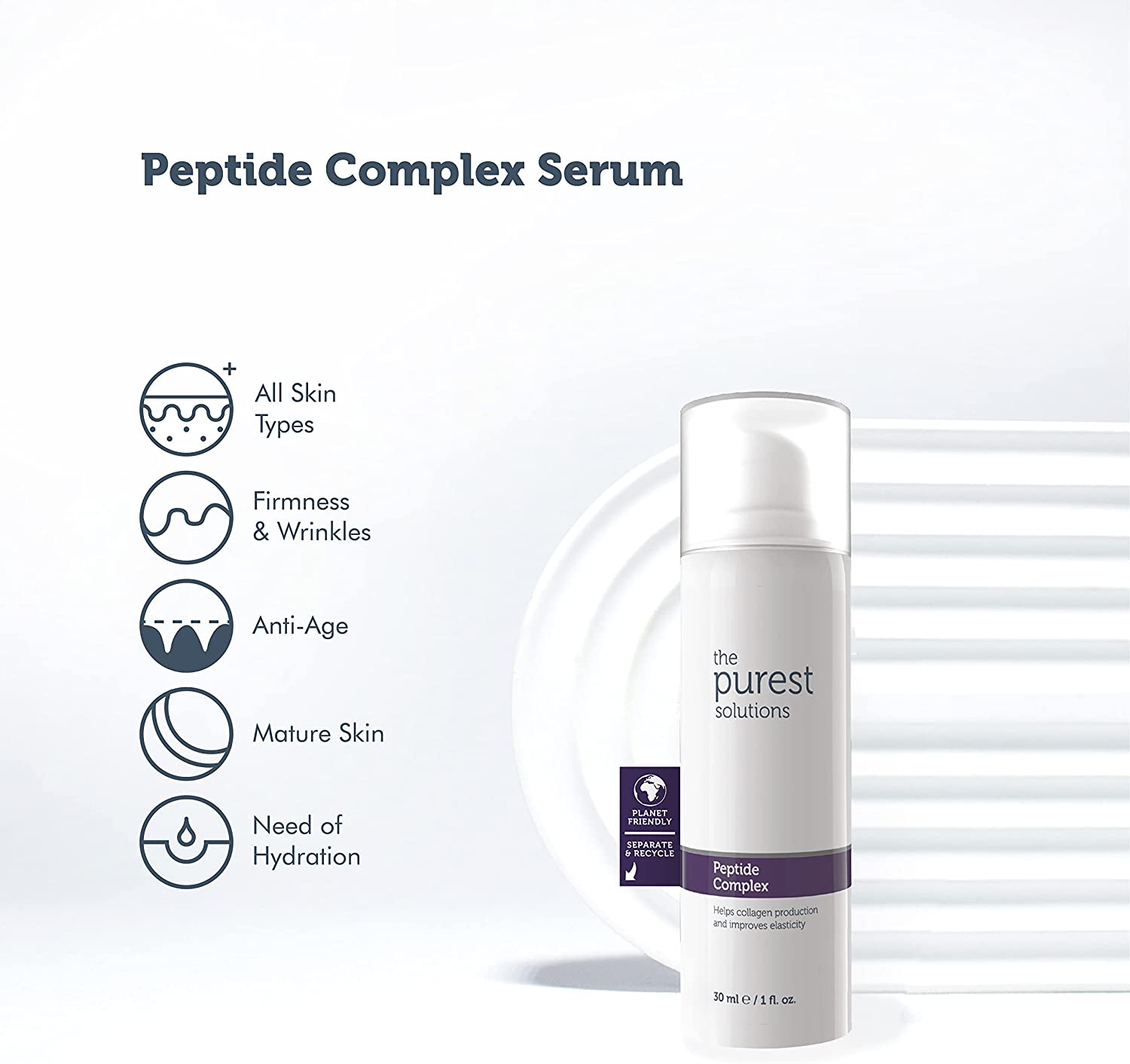 The Purest Solutions Peptide Complex Serum | 30ml - Buy The Purest ...
