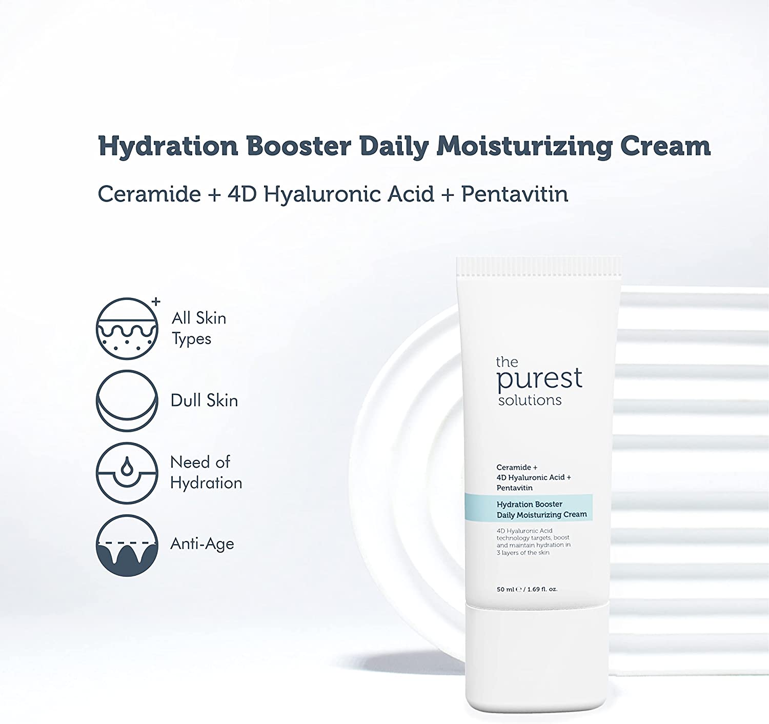 The Purest Solutions Hydration Booster Daily Moisturizing Cream | 50ml ...